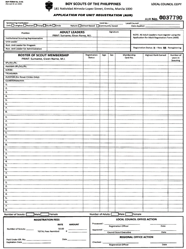 BSP Form | PDF