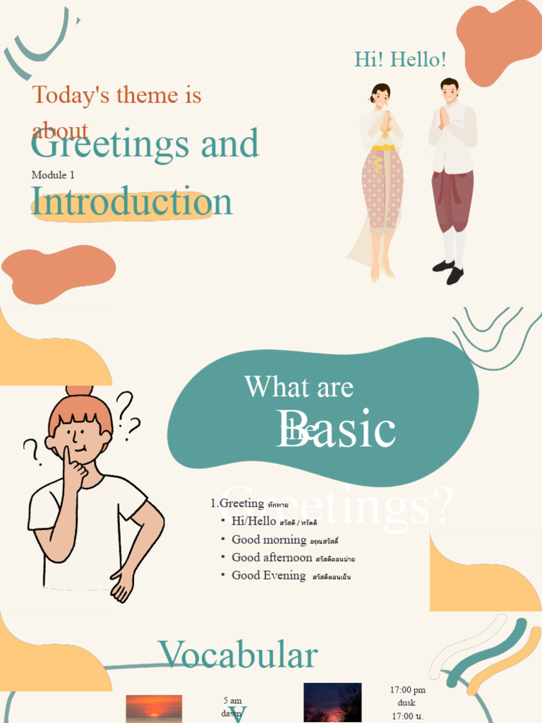 Basic Greetings and Introduction | PDF