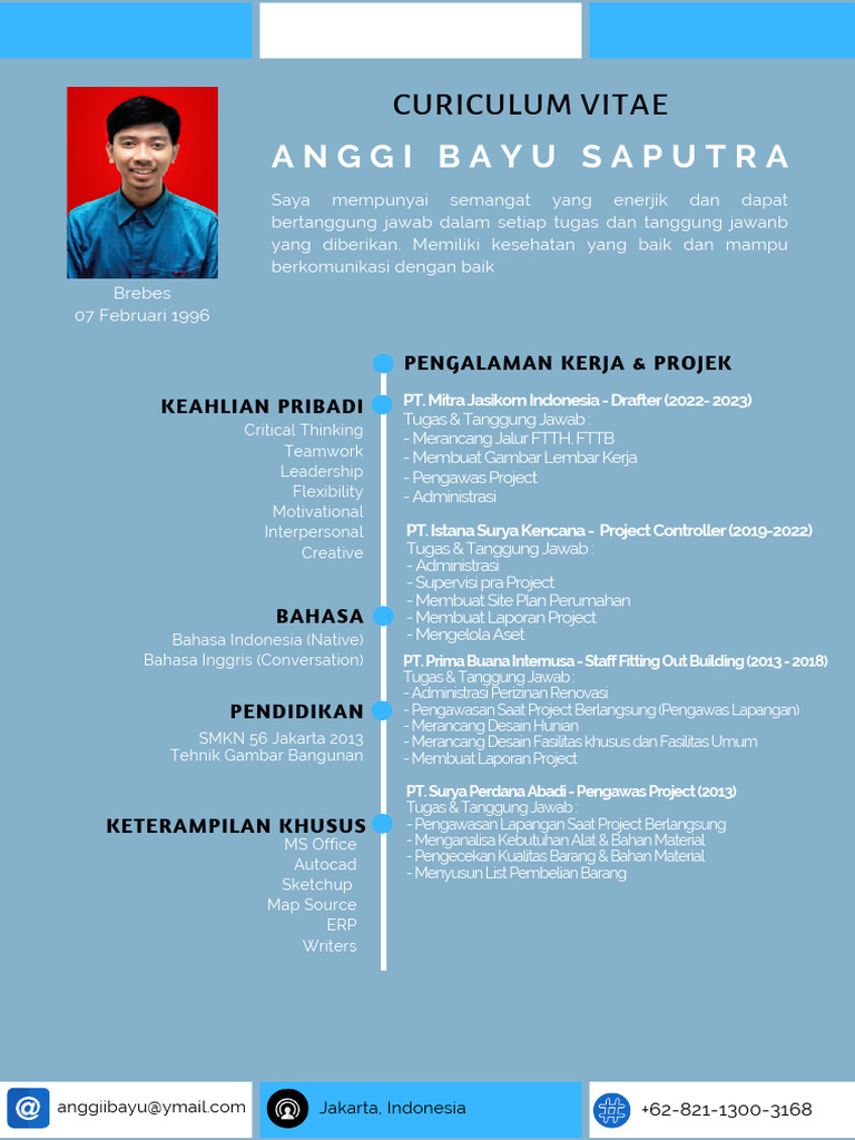 CV Anggi Bayu: Drafter & Project Controller | PDF