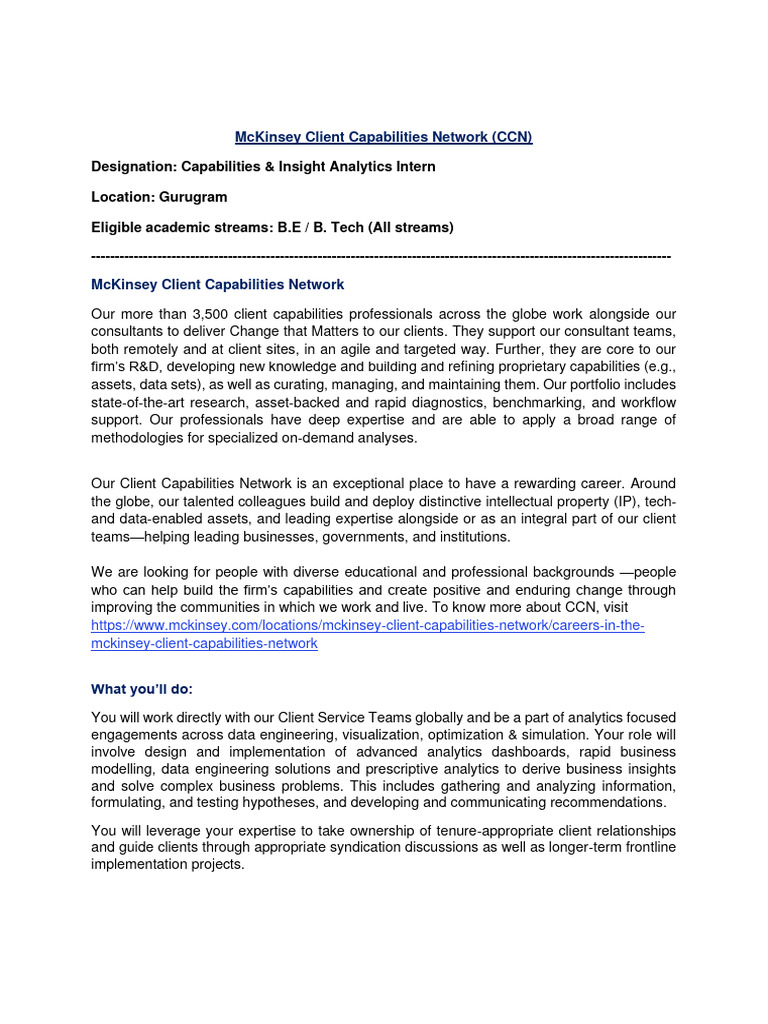 Intern - CIAI - Job Description 2023 | PDF | Career & Growth | Business