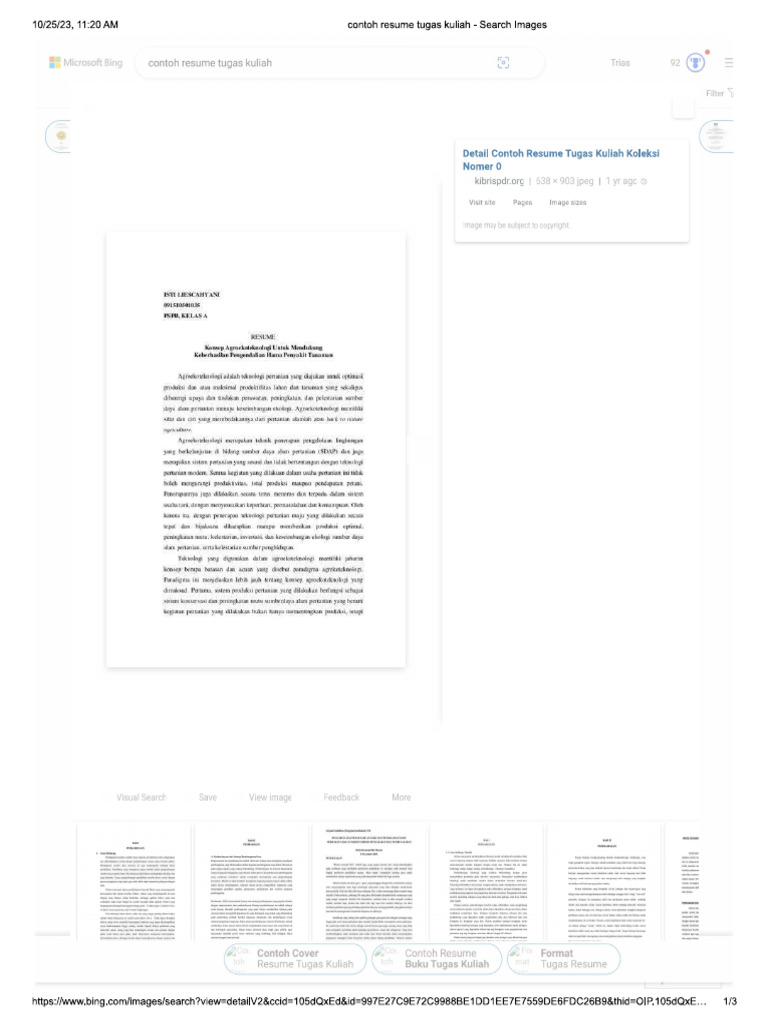 Contoh Resume Tugas Kuliah | PDF