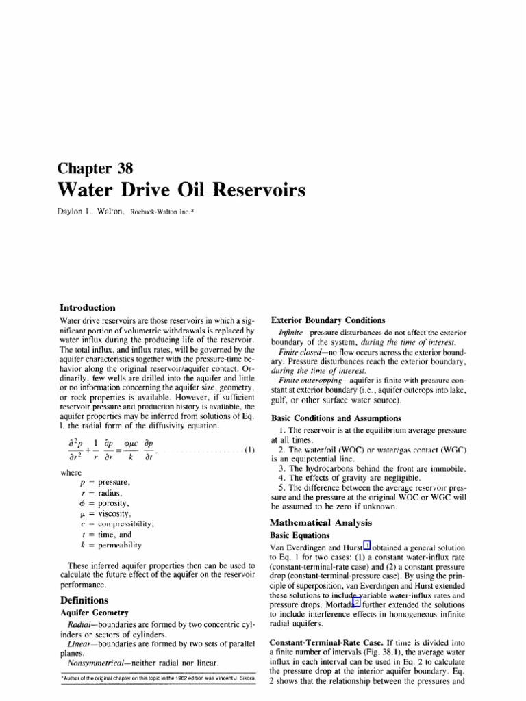 Water Drive Oil Reservoirs | PDF | Petroleum Reservoir | Liquids