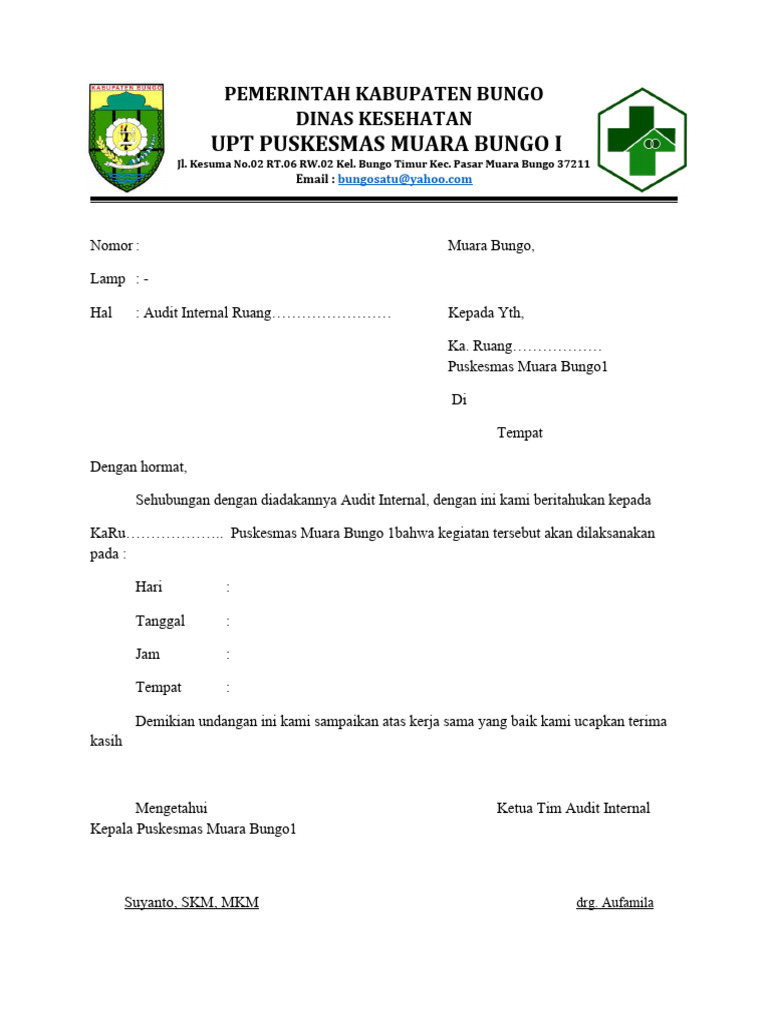 Contoh Undangan Audit | PDF