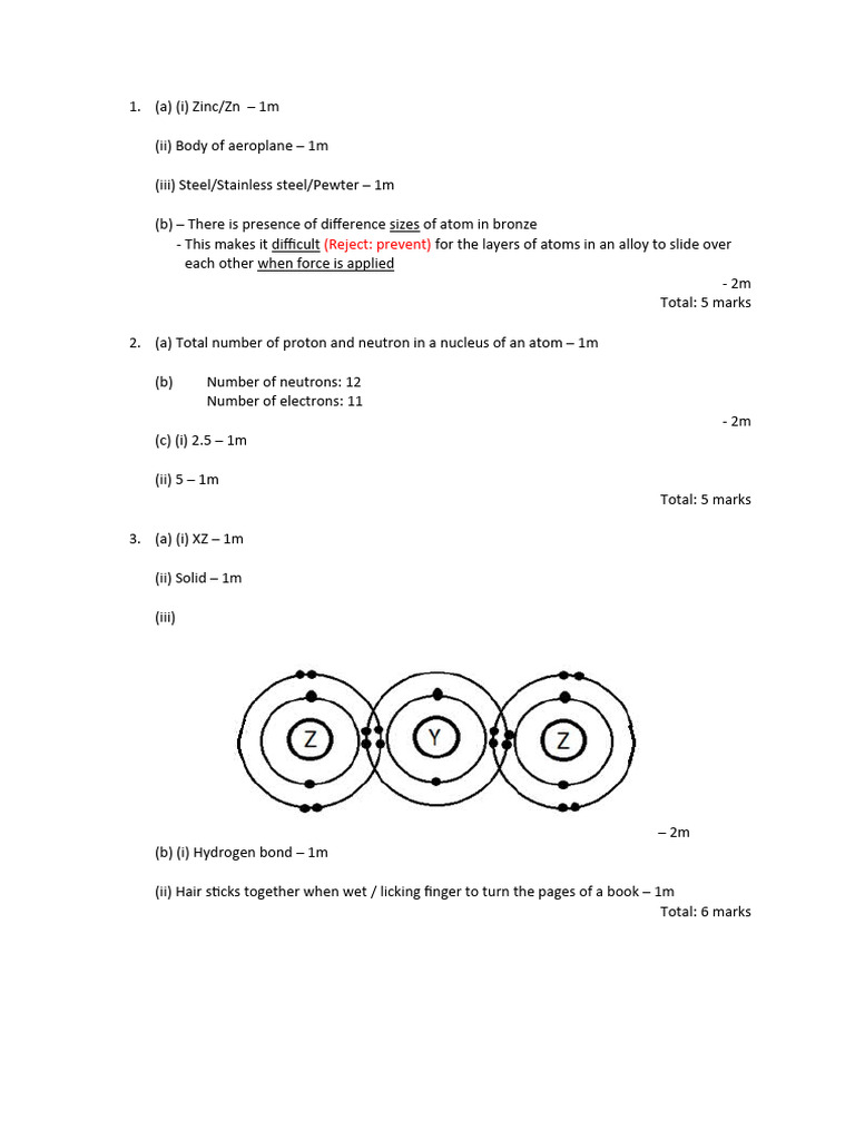 Kimia Kertas 2 Pep TOV SPM Terengganu 2021 Jawapan | PDF