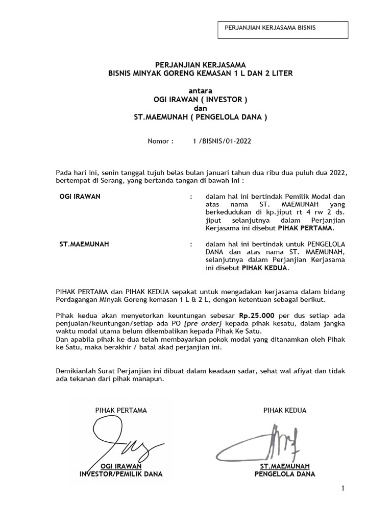 Mou Minyak Goreng | PDF