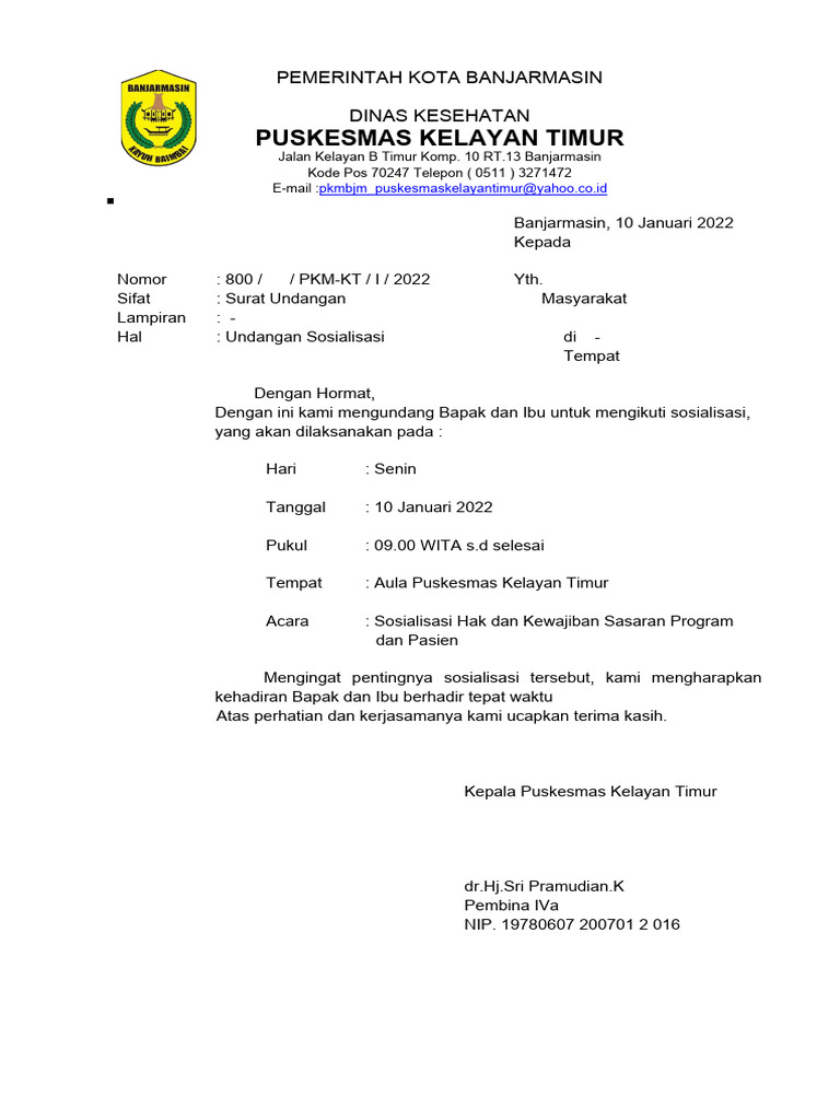 1.1.2.2 Contoh Bukti Sosialisasi | PDF