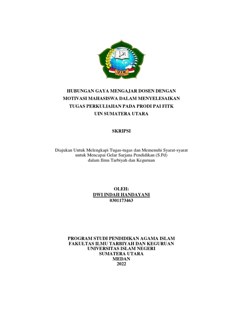 Skripsi Dwi Indah Handayani | PDF | Karier & Perkembangan | Sains ...