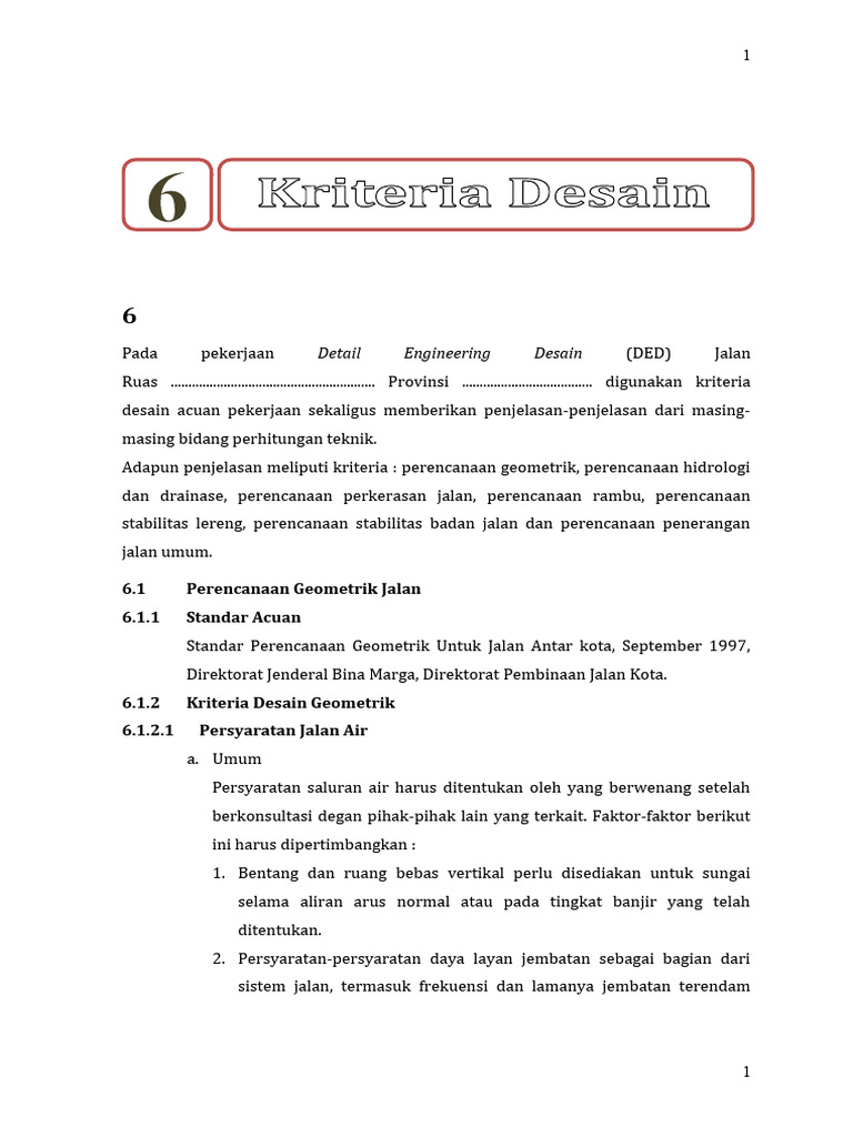 06 Bab 6 Kriteria Desain | PDF
