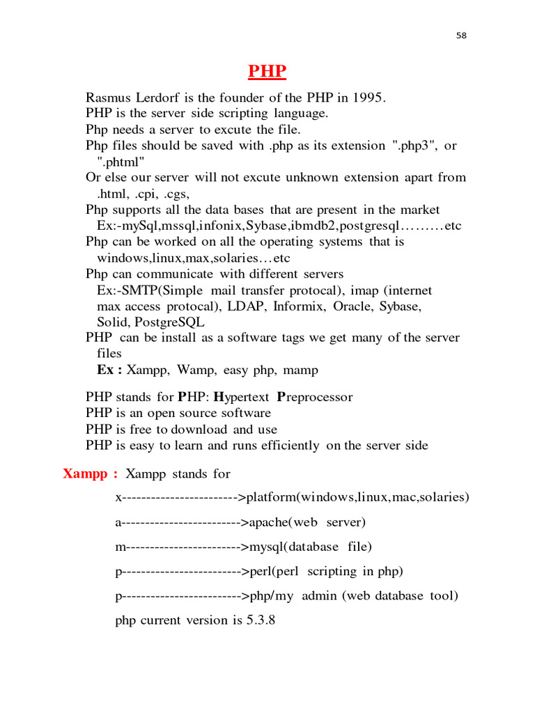 PHP Notes | PDF