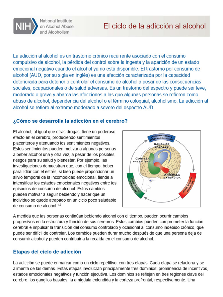 The Cycle of Alcohol Addiction SPANISH | PDF