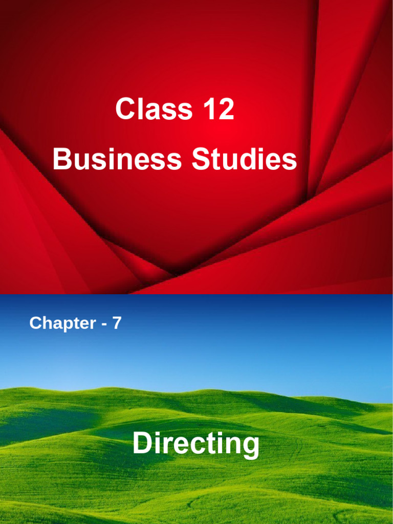Chap 7 - Directing | PDF | Motivational | Motivation