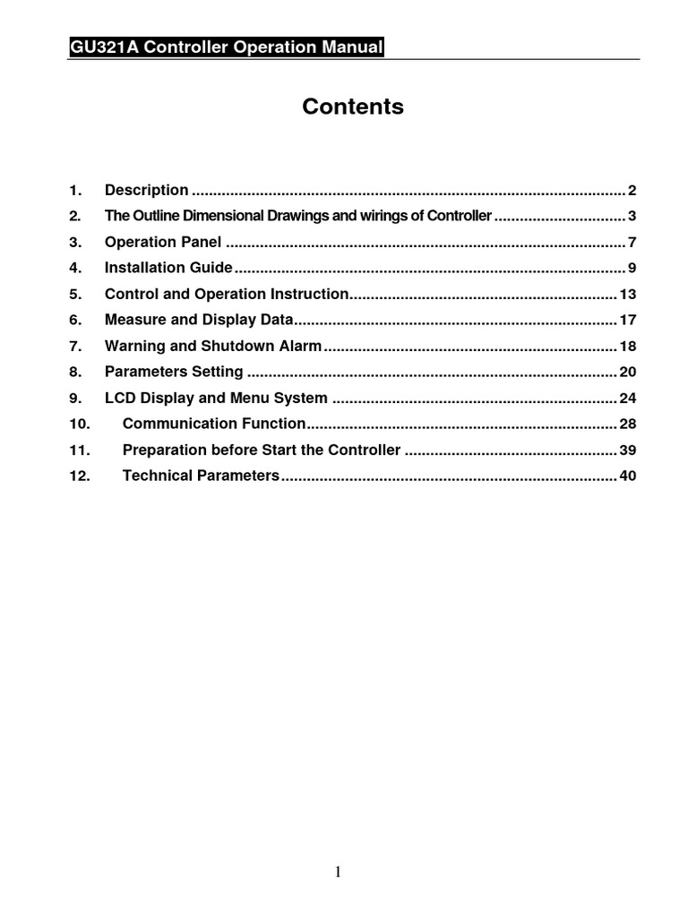 HARSEN GU321A Controller Operation Manual | PDF