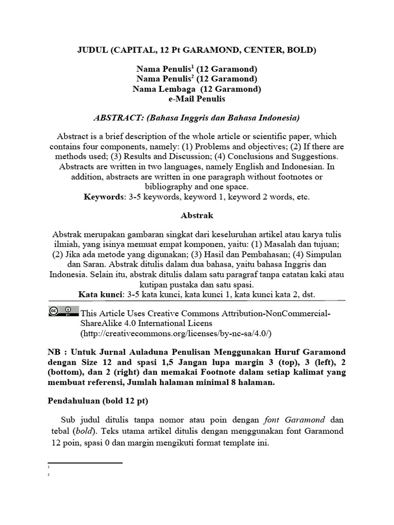 Panduan Penulisan Abstrak Ilmiah | PDF
