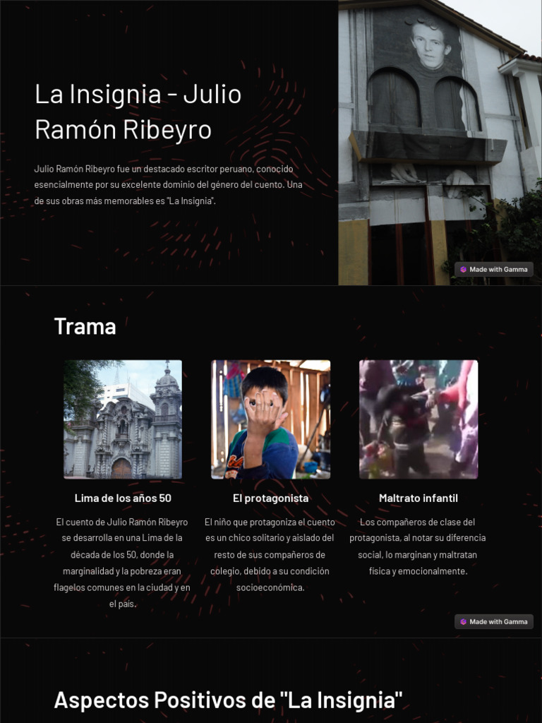 La Insignia Julio Ramon Ribeyro | PDF