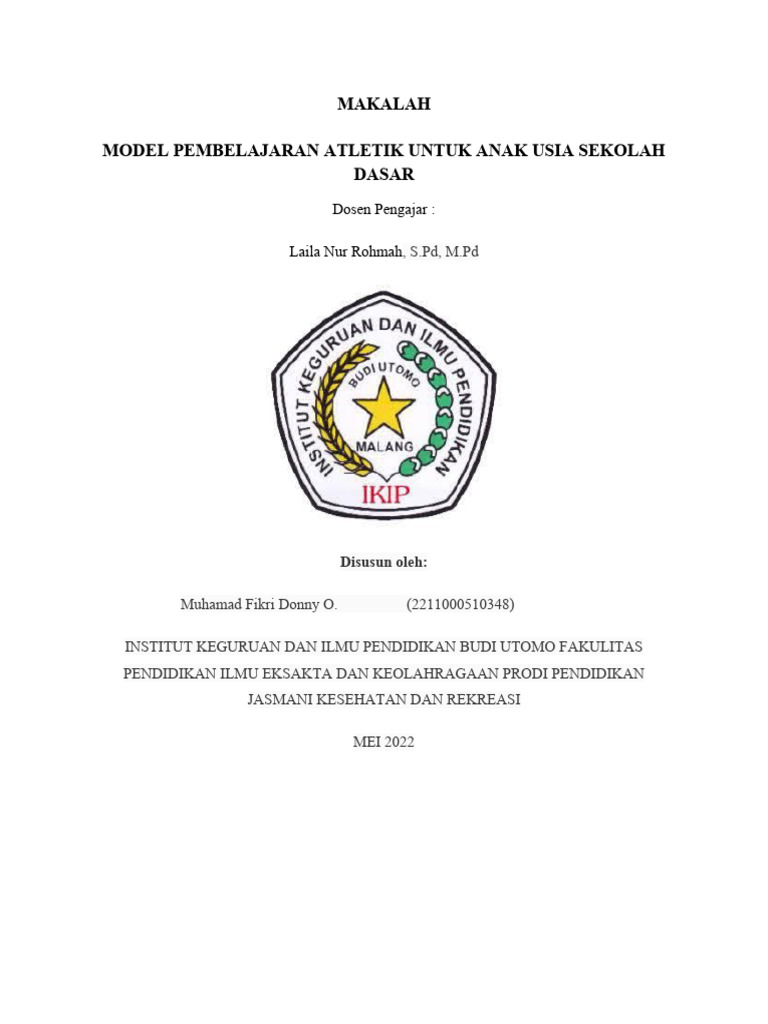 Makalah Pembelajaran Anak | PDF