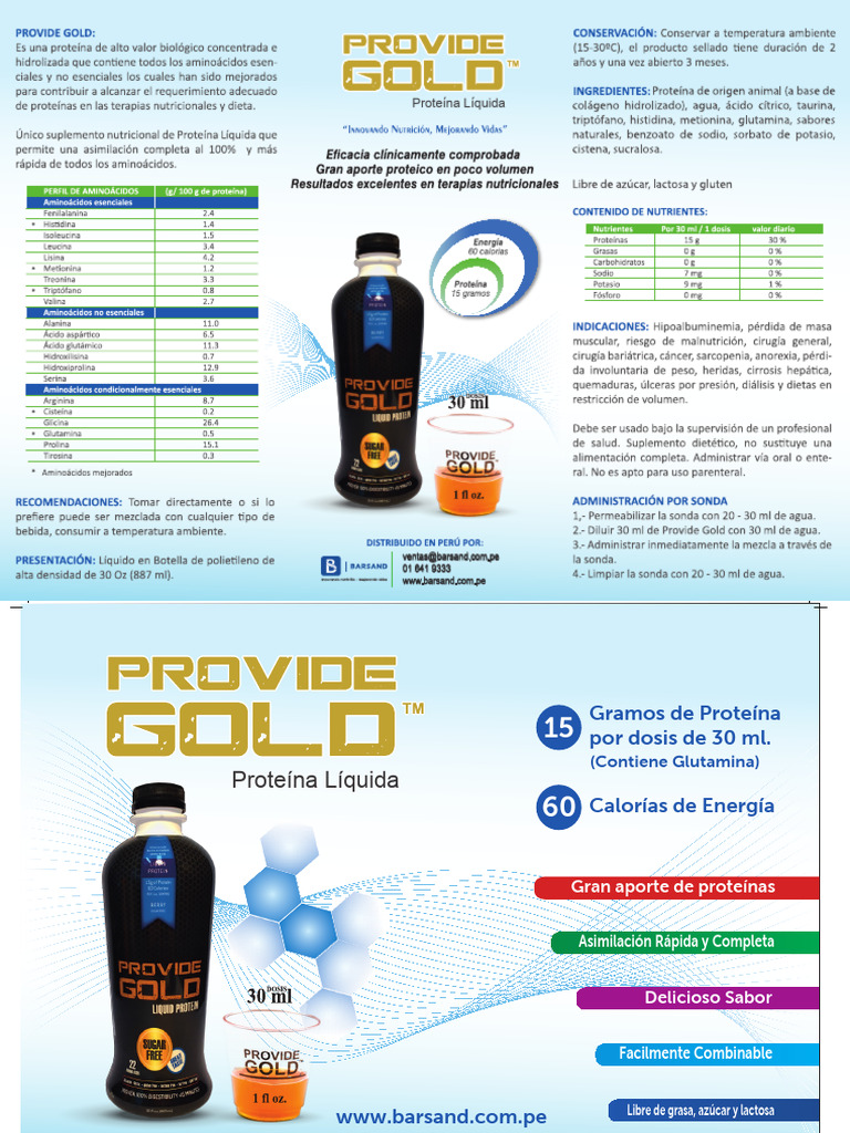 Ficha Tecnica Provide Gold | PDF
