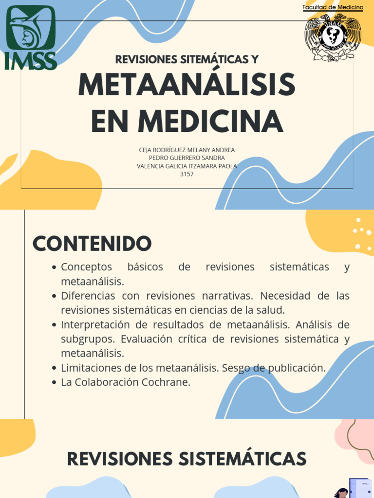 Revisiones Sistemáticas y Metaanálisis | PDF