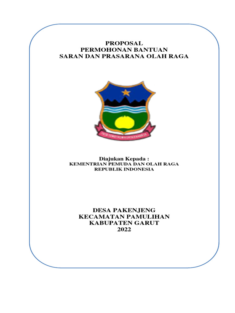 PROPOSAL KEMENPORA DESA PAKENJENG Garut | PDF PROPOSAL KEMENPORA DESA PAKENJENG Garut | PDF