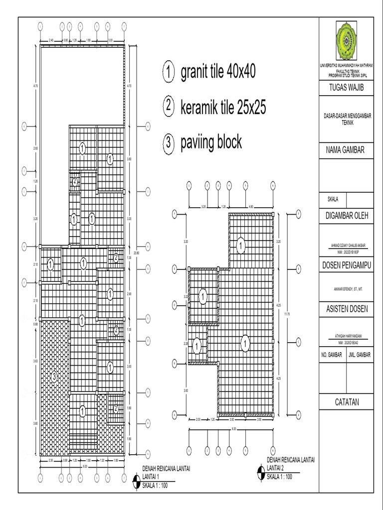 Denah Rencana Lantai | PDF