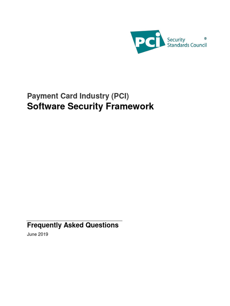 FAQs For PCI Software Security Framework v2 | PDF | Payment Card Industry Data Security Standard ...