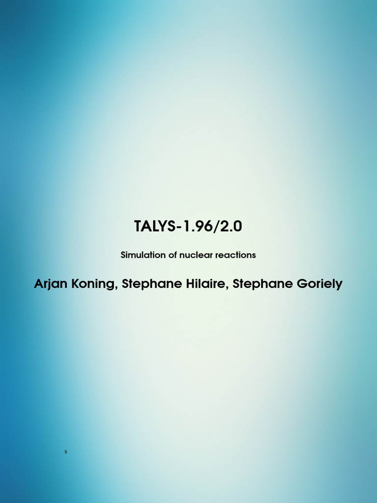 Talys v1.96 | PDF | Art | Computers