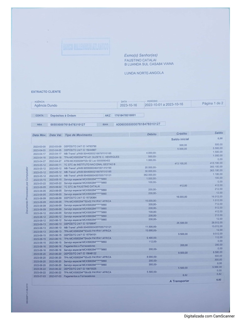 Extrato Bancário | PDF