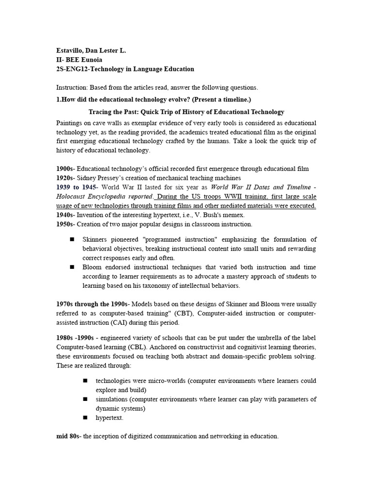 Estavillo, Dan Lester L. - EdTech Activity 1 | PDF