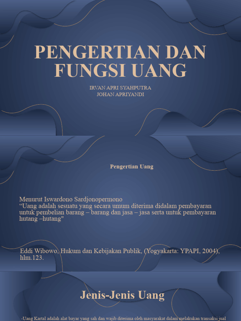 Pengertian Dan Fungsi Uang | PDF Pengertian Dan Fungsi Uang | PDF