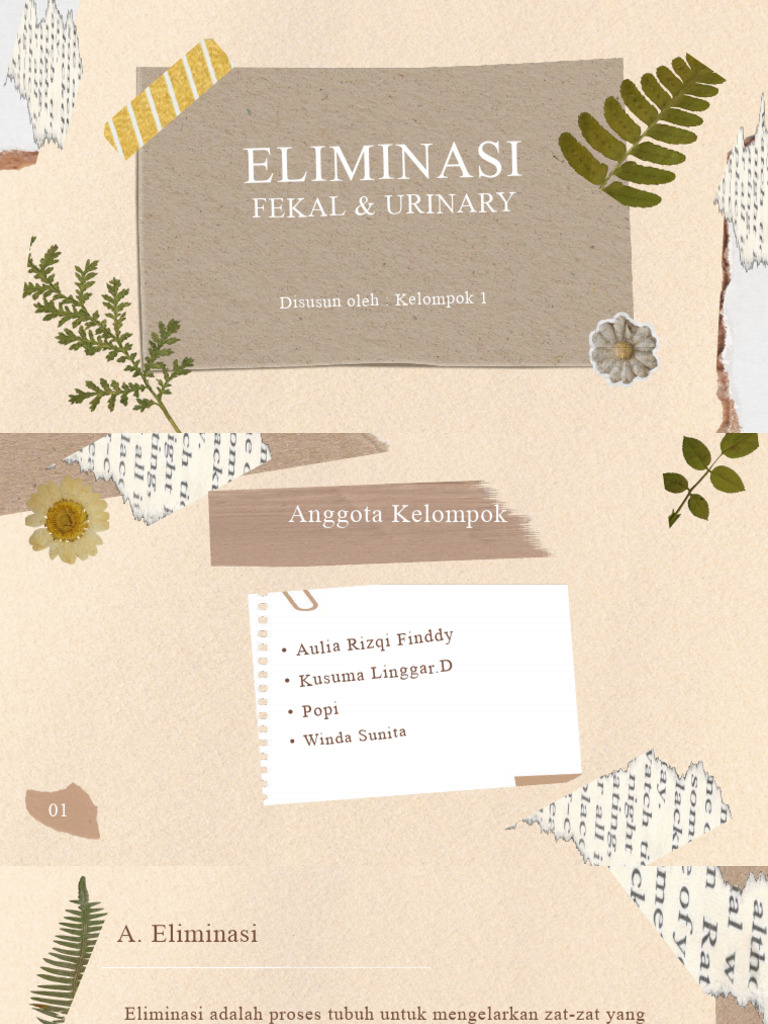 Presentasi Tugas PKDM Eliminasi | PDF | Kesehatan Holistik | Sains & Matematika