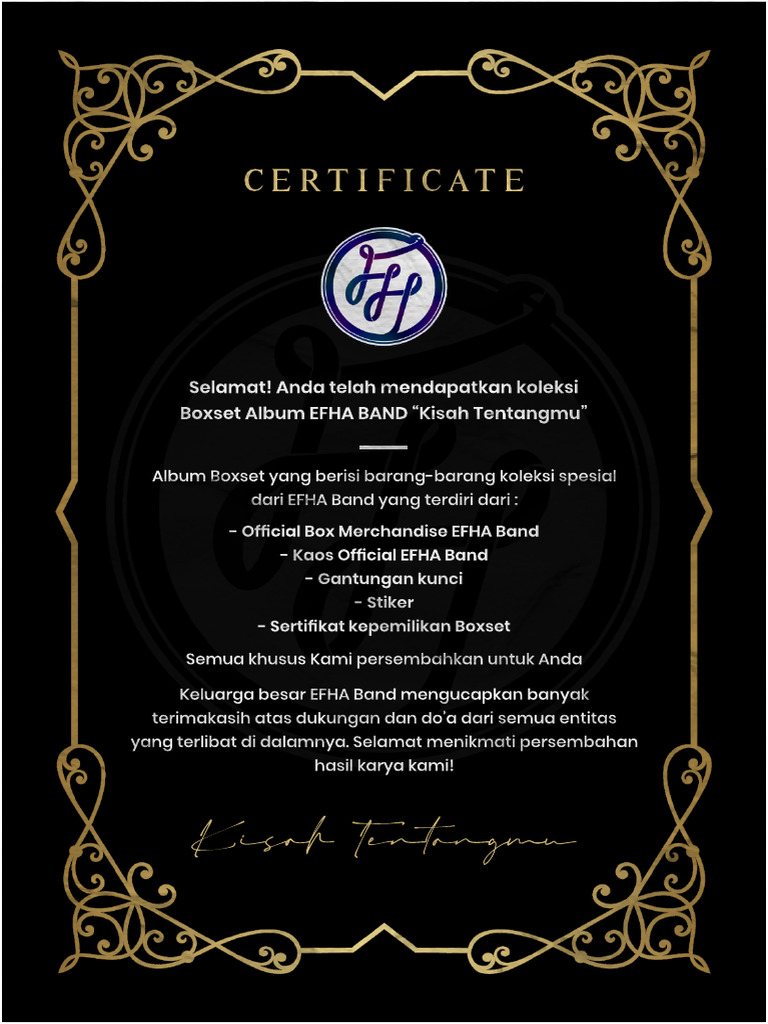 Sertifikat EFHA | PDF