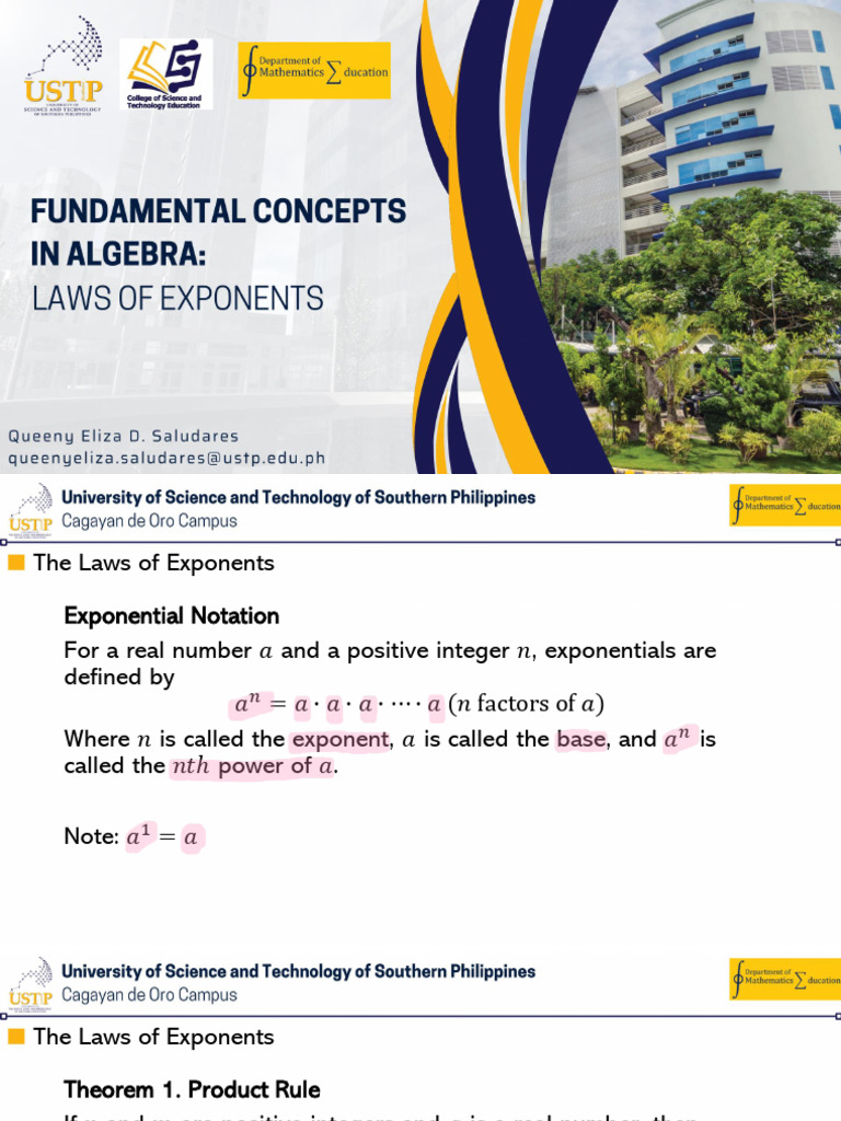 Laws-of-Exponents 230909 153054 | PDF | Exponentiation | Integer