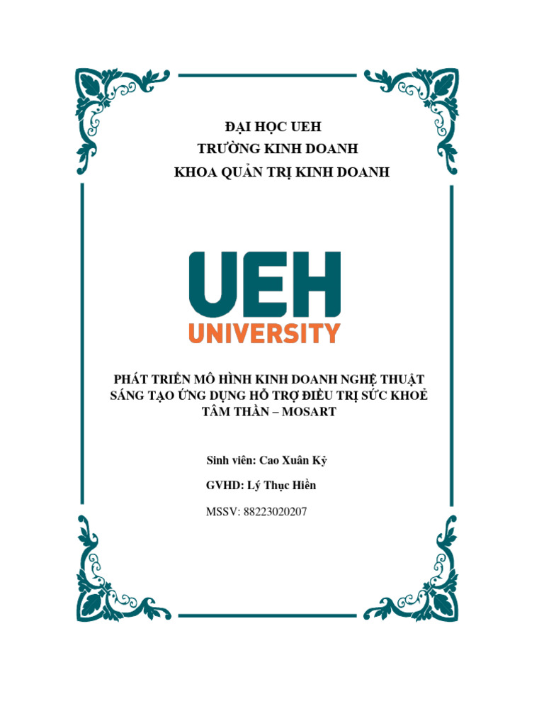 Khởi nghiệp kinh doanh - UEH | PDF