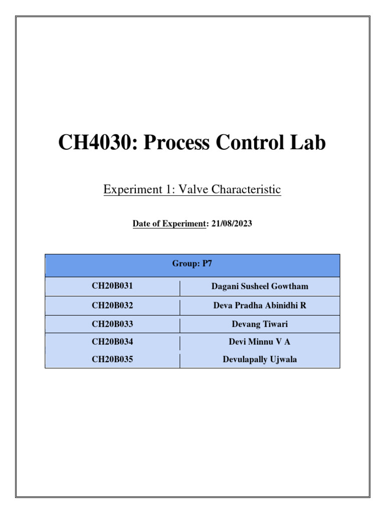 Valve Characteristics Analysis by Devang Tiwari | PDF | Technology ...
