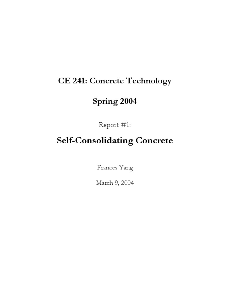 SCC - Frances Yang | PDF | Concrete | Structural Engineering