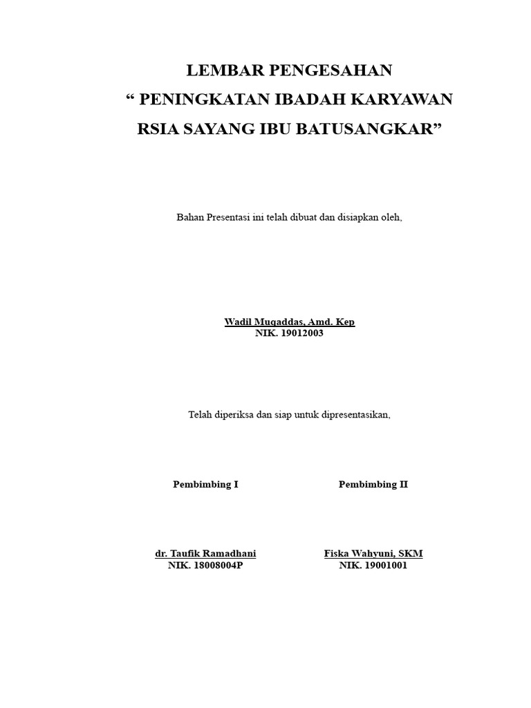 Presentasi Wadil Muqaddas | PDF