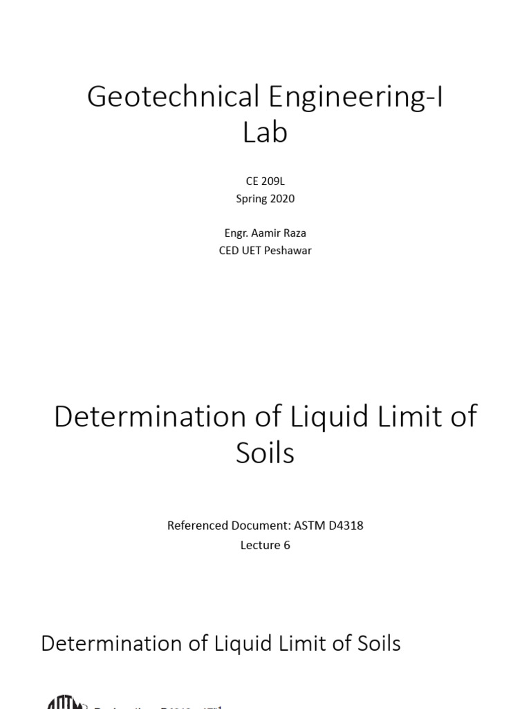 Lecture 04 Liquid Limit of Soil | PDF
