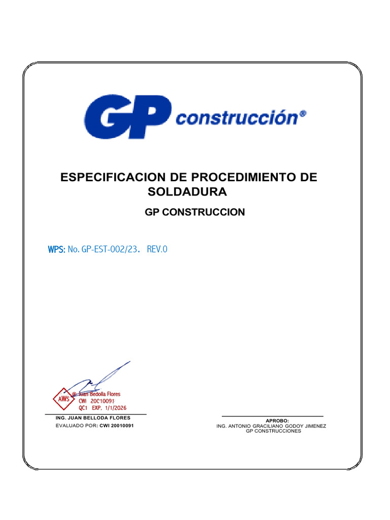 GP Construcciones WPS Portada | PDF | Tecnología