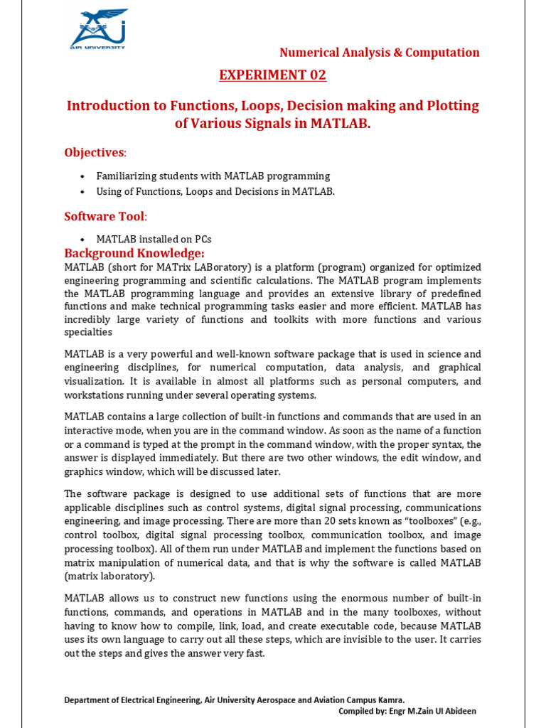 NC Lab 2 | PDF | Matlab | Control Flow