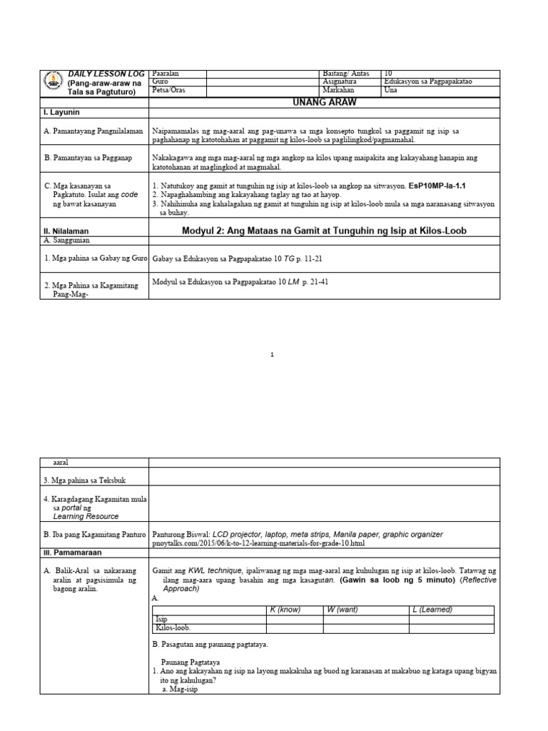 DLL-ESP10-Module-2-JUNET ANDREA M. LAVARRO | PDF