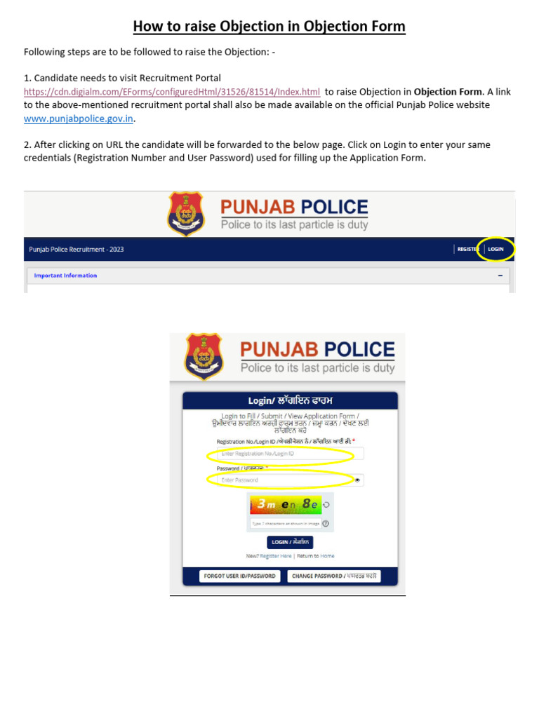 How To Raise Objection in Objection Form | Download Free PDF | Login ...