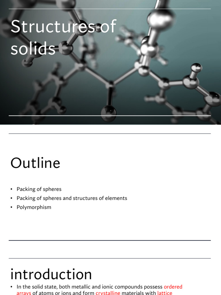 Structures of Solids-Hcp and CCP | PDF