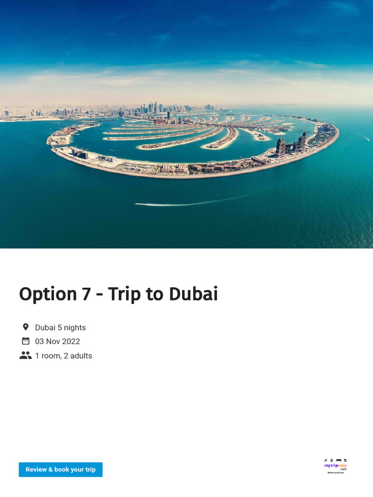 Option 7 - Trip To Dubai | PDF