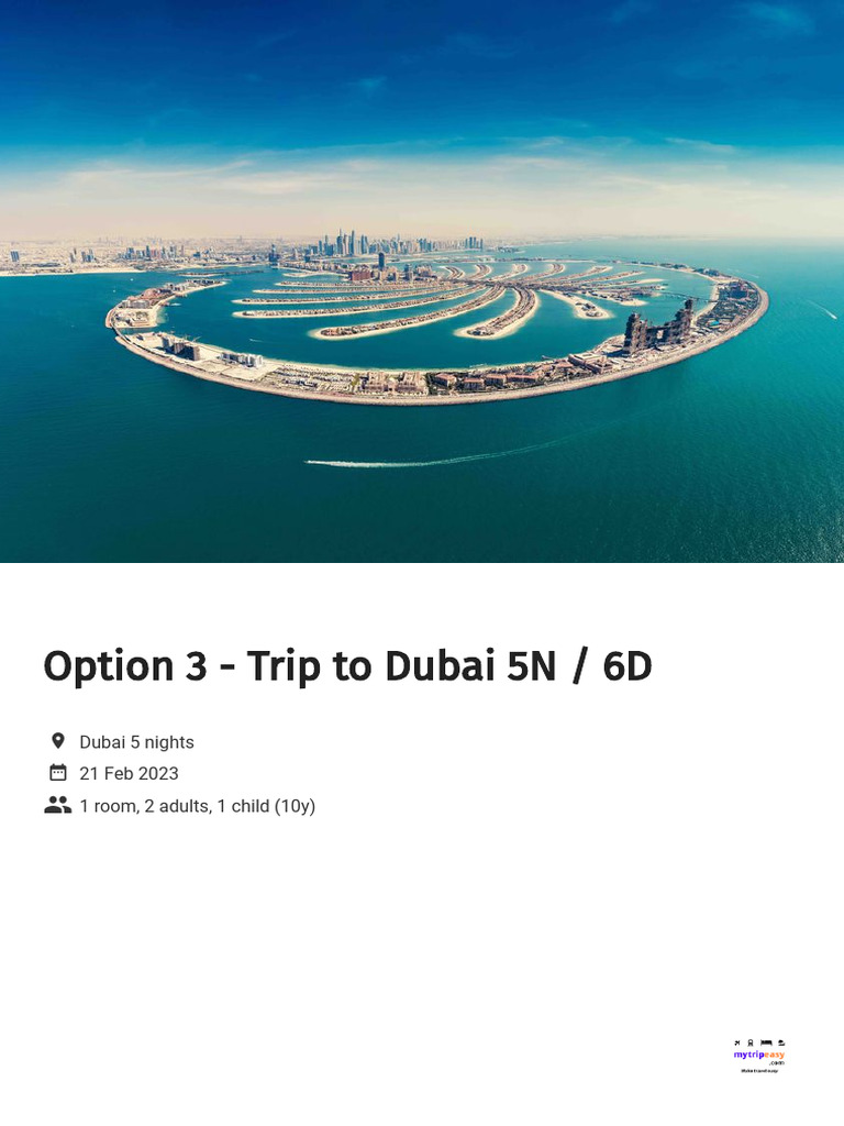 Option 2 - Trip To Dubai 5N - 6D - Visa+ins | PDF