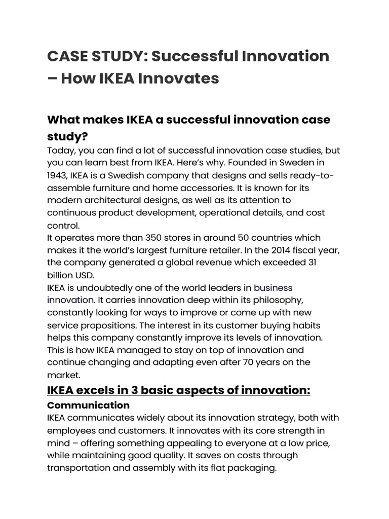 Case Study Ikea | PDF | Business