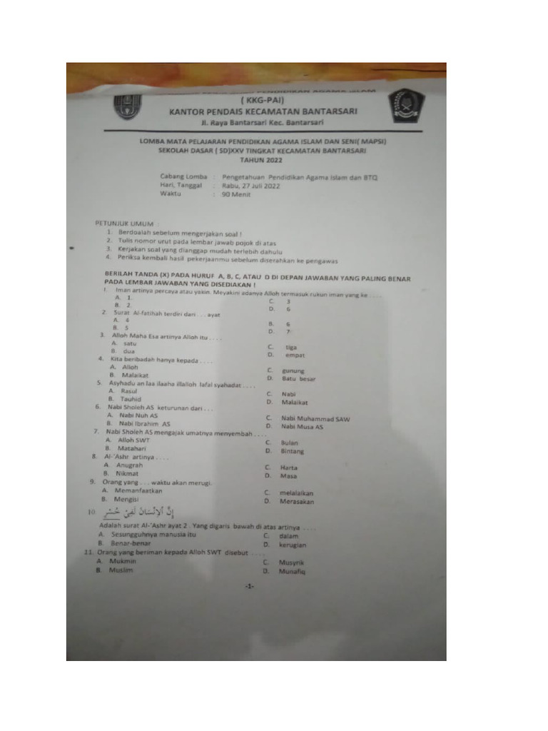Soal Mapsi | PDF