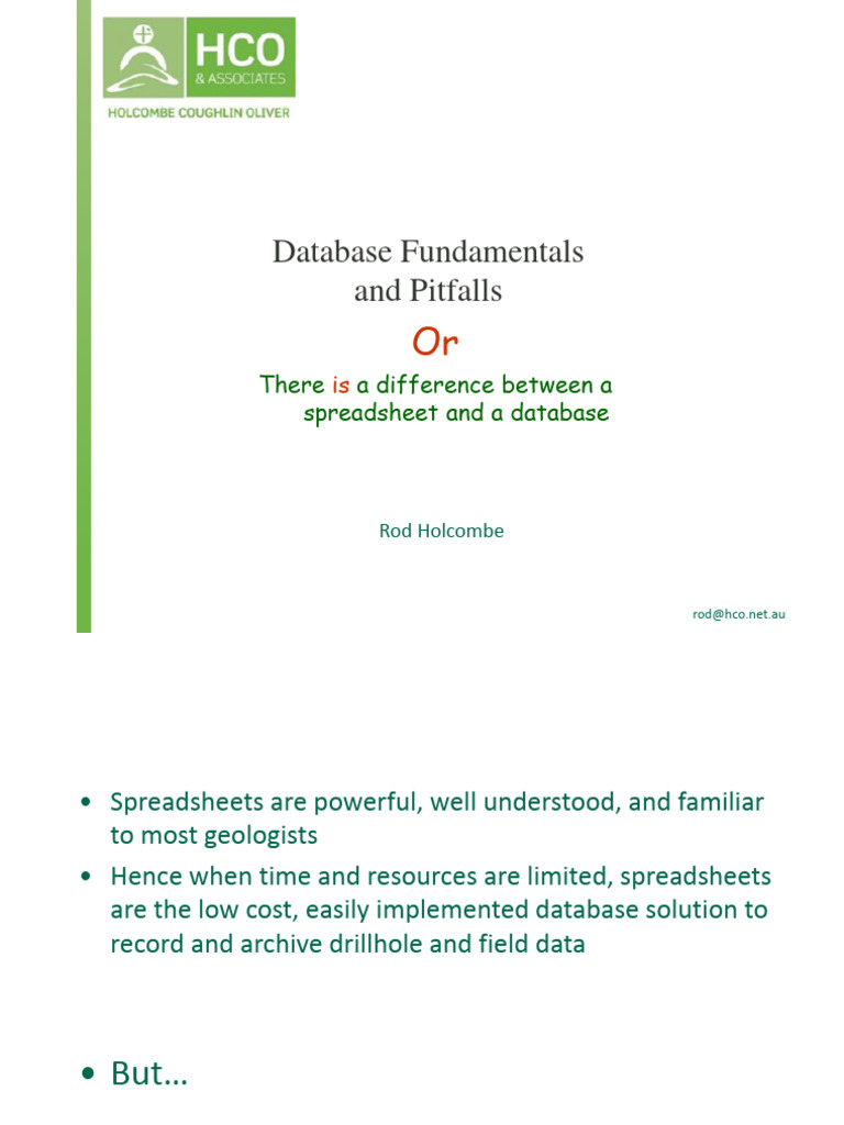 Database Fundamentals and Pitfalls | PDF