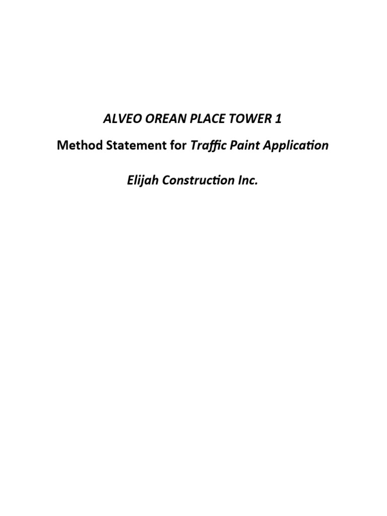FR 01 QAQC 015 Rev.3 Method Statement Form Project Level 1 | PDF | Technology & Engineering