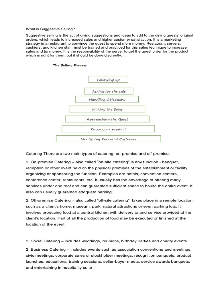 What Is Suggestive Selling | PDF