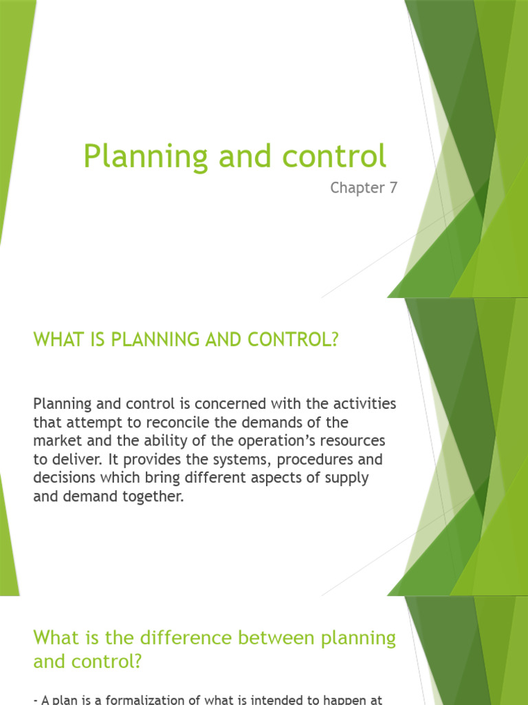 Planning And Control PDF Business