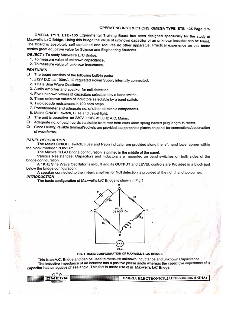 Maxwell LC Bridge | PDF